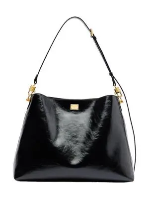 Dolce & Gabbana Vittoria Large Leather Tote - Black