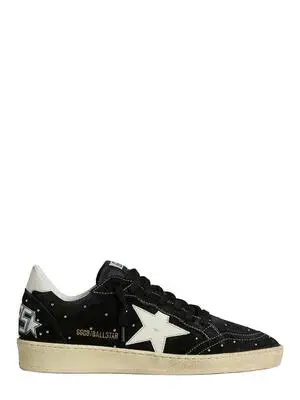 GOLDEN GOOSE Ball Star Suede Studded Sneakers - Black
