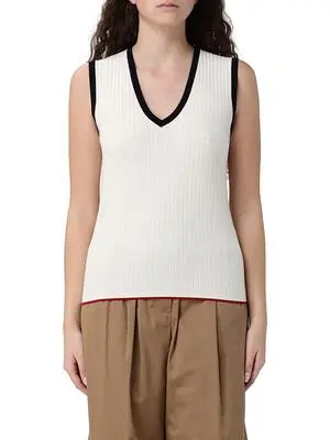 Max Mara Viscose Knit Top - White