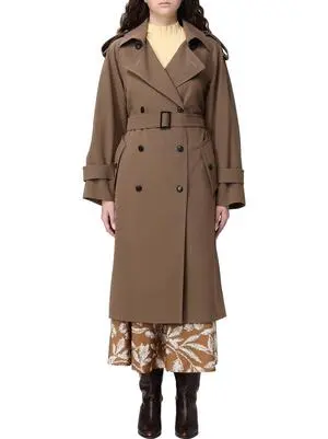 Max Mara Double Breasted Belted Jacket - Brown