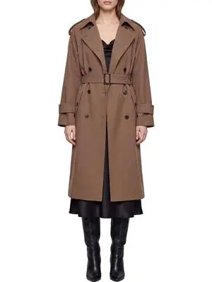 Max Mara Double Breasted Belted Jacket - Brown