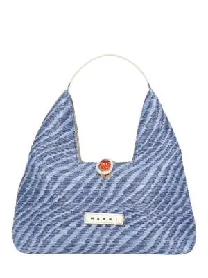 Marni Wavy Mini Trapeze Bag - Blue