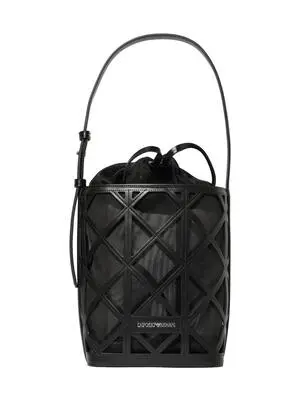 Emporio Armani Synthetic Leather Bucket Bag - Black
