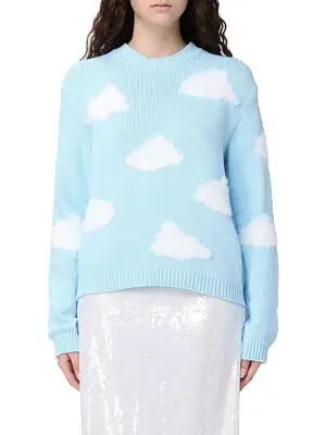 Moschino Cloud Print Crew Neck Jumper - Gnawed Blue