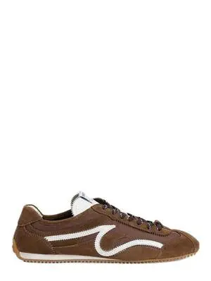 Sandro Light Wave Suede Sneakers - Red