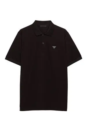 Prada Piqué Polo Shirt - Black