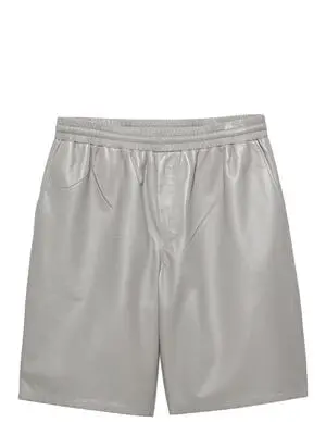 Prada Leather Bermudas - Grey