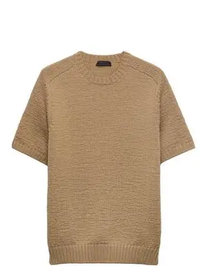 Prada Short-sleeved Wool Sweater - Brown