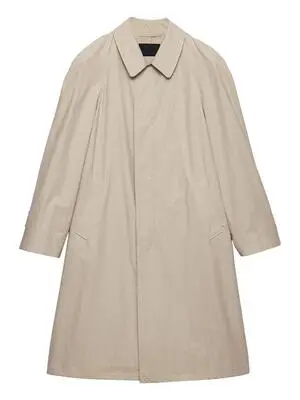 Prada Regular-fit Cotton Coat - Neutral