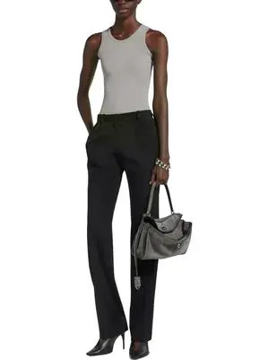 Balenciaga Turn-Lock-Fastening Shoulder Bag Grey