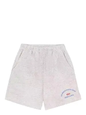 SPORTY & RICH Logo-print Track Shorts - Grey
