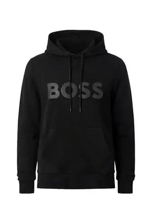 BOSS Logo-detail Hoodie - Black