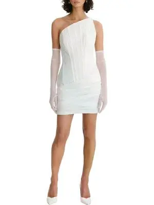 MOOS STUDIO Strapless Mini Dress - White