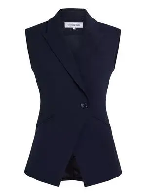 Veronica Beard Asymmetric Button Blazer - Blue