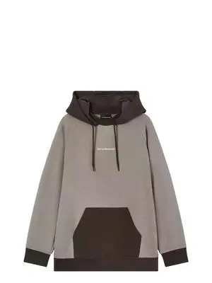 Emporio Armani Logo-detail Hoodie - Neutrals