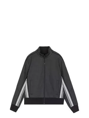 CROQUIS Striped Zip-Up Sweatshirt