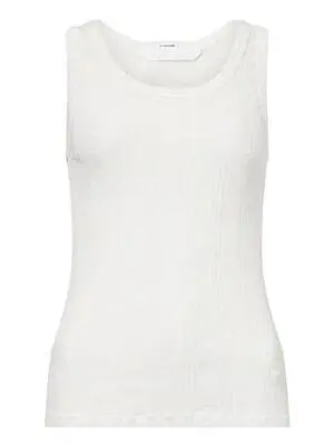 MOTHER The Runner Up Cotton Tank Top - Fluff