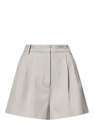Oddmuse Tailored High-rise Woven Shorts - Grey