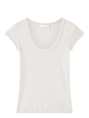 JOSEPH Stretch-cotton Top - White