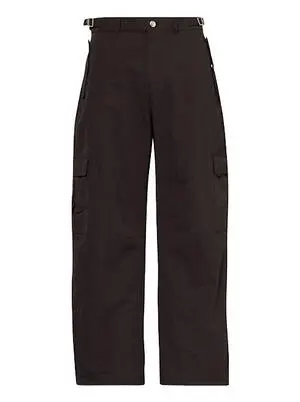 THE COUTURE CLUB Cotton-blend Cargo Trousers - Black