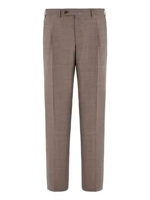 Canali Wool Regular-fit Pants - Brown
