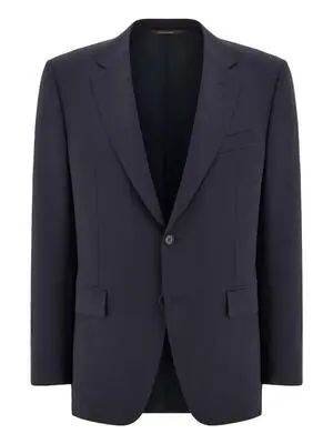 Canali Blue Pure Wool Blazer Blue