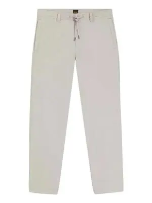 BOSS Drawstring-waist Chino Trousers - Grey