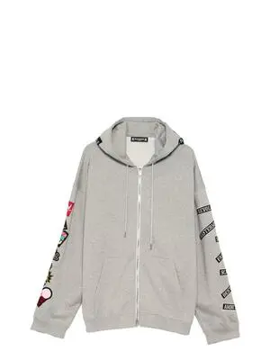 MASTERMIND WORLD Slogan-patch Hoodie - Grey