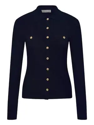Rebecca Vallance Natalie Button-embellished Cardigan - Blue