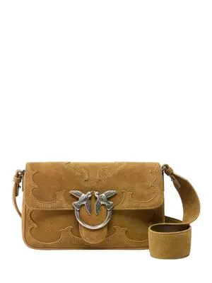 Pinko Appliqué Shoulder Bag - Brown