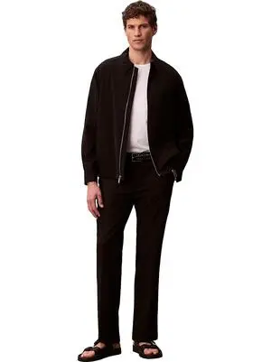 Calvin Klein Seersucker Straight Pants - Black