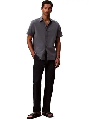 Calvin Klein Seersucker Straight Pants - Dark Sapphire