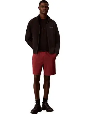 Calvin Klein Graphic Monogram Woven Shorts - Established Red