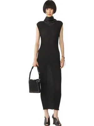 LANVIN Pleated Jersey Tube Dress - Black