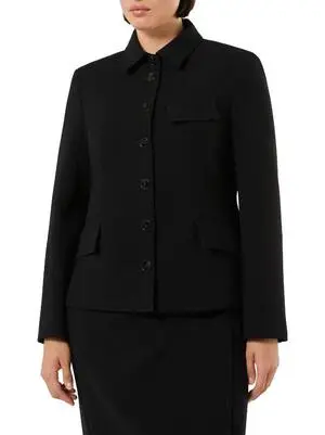 Marina Rinaldi Pocket Detail Cady Jacket - Black