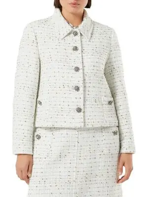 Marina Rinaldi Trionfo Tweed Jacket - White
