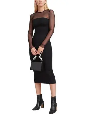 MARCELLA Maite Midi Dress - Black