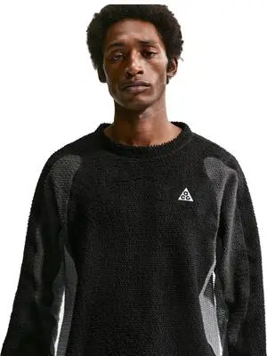 Nike Wolf Lichen" Crew-neck Top - Black