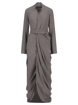 Rick Owens Maxi "wrapped" Dress - Brown