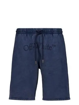 Off-White Bookish Mar Skate Cotton Sweatshorts - Blue