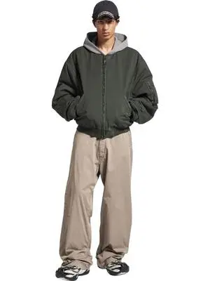 Balenciaga Hooded Standard Bomber Jacket - Grey