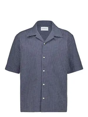 Givenchy Checked Cotton Shirt With Embroidery - Blue