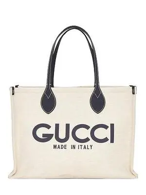 Gucci Logo Tote Bag - Beige