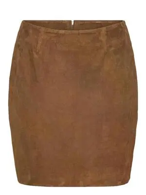 ROTATE BY BIRGER CHRISTENSEN Suede Mini Skirt - Brown