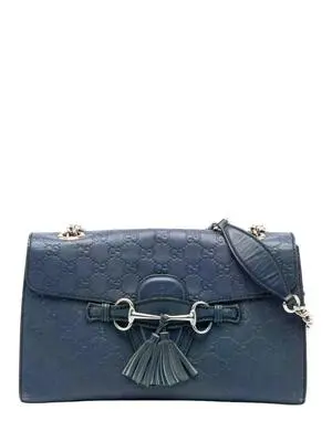Gucci Medium Sima Emily Shoulder Bag Blue
