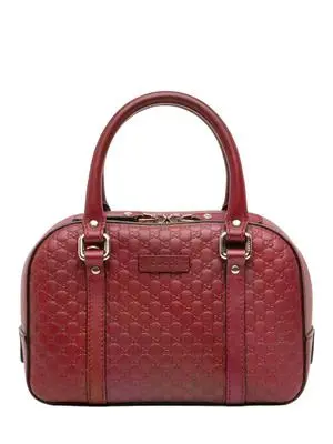 Gucci Small Microissima Bree Satchel - Red