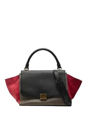 CELINE 2014 Small Tricolor Leather Trapeze Satchel
