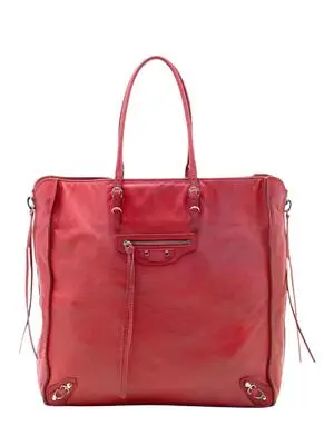 BALENCIAGA 2012 Leather Papier A5 Zip Around Tote Bag