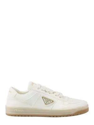 Prada Downtown Nappa Leather Sneakers Neutrals