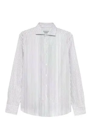 Canali Striped Shirt Brown